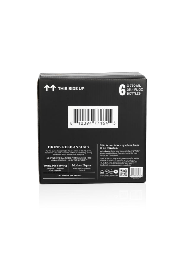 GRAV® Cannabis Spirit 250mg Black Label, 750ml Bottle 6-Pack