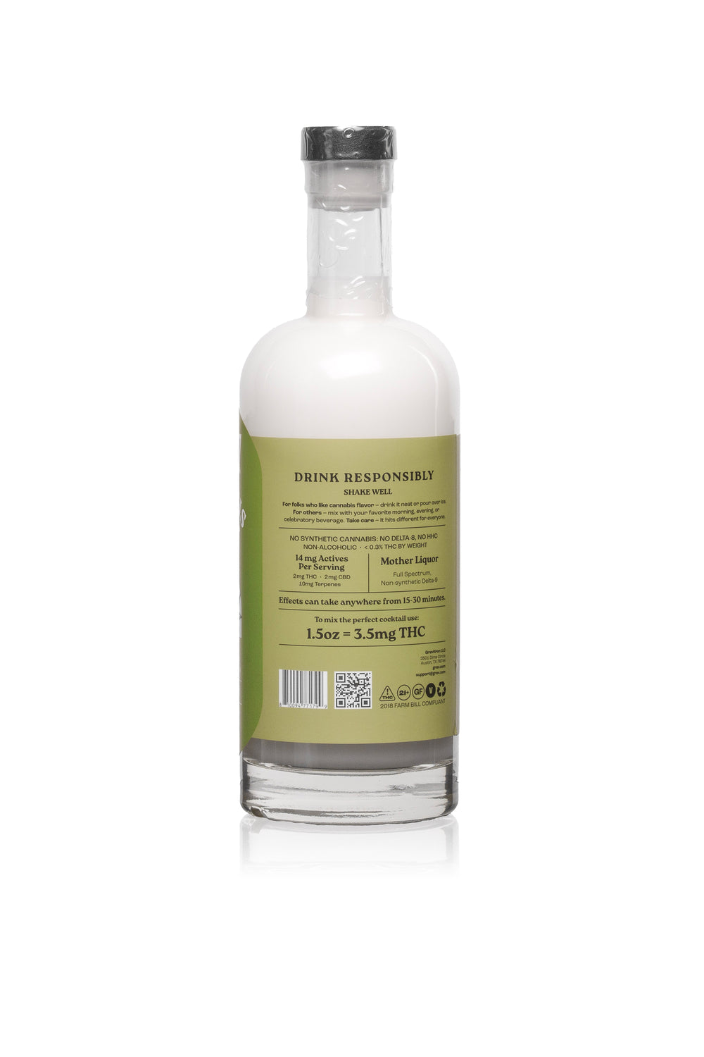 GRAV® Cannabis Spirit 60mg Natural, 750ml Bottle 6-Pack
