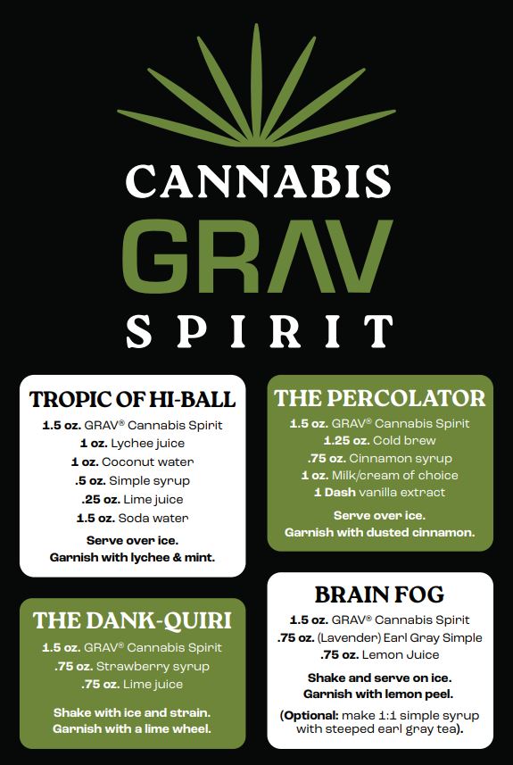 GRAV® Cannabis Spirit Recipe Card, 4x6"